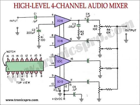 Diy Audio Mixer Schematic Audio Mixer Circuit Page 5 Audio