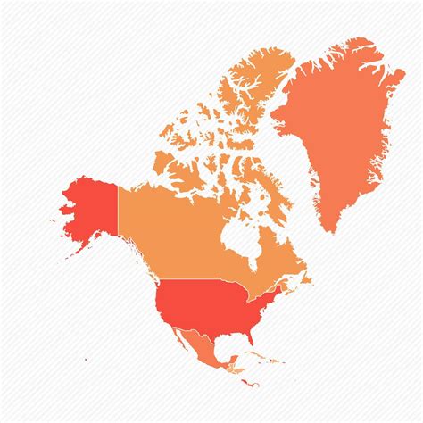 Colorful North America Divided Map Illustration 25840091 Vector Art At