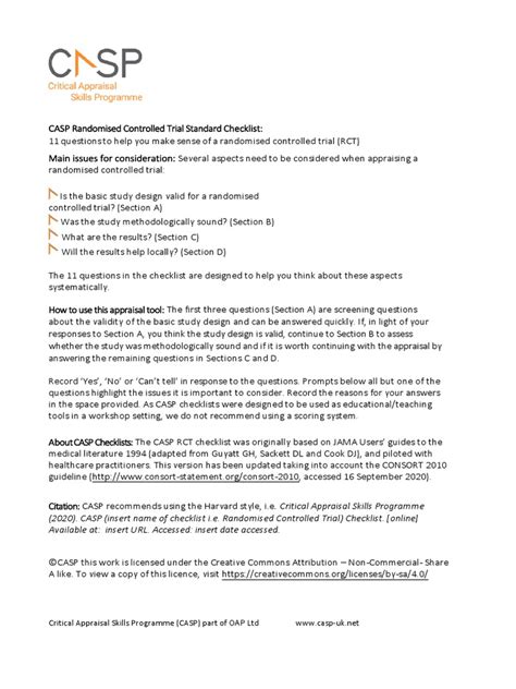 Casp Rct Checklist Pdf Fillable Form Pdf