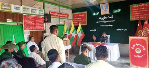 မိုးညှင်းမြို့၌ စစ်မှုထမ်းဟောင်းအဖွဲ့ဝင်များနှင့် ပြည်သူ့စစ်ဌာနေအဖွဲ့ဝင်များအား ထောက်ပံ့ရေးပစ္စည