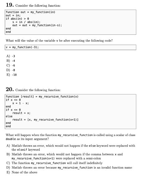 Solved Consider The Following Function Function Out Chegg