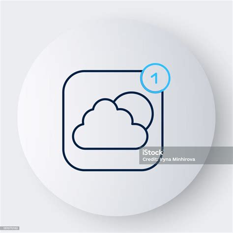 흰색 배경에 격리 된 라인 날씨 예보 응용 프로그램 아이콘 다채로운 개요 개념 벡터 Gui 위젯에 대한 스톡 벡터 아트 및 기타 이미지 Gui 위젯 계절 기상학