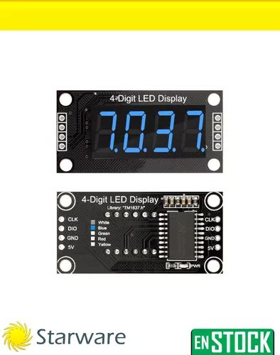 modulo led display diy tm1637 4 dig 7 segmentos led 0 36p az en venta