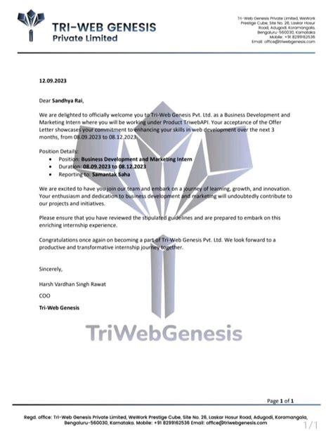 sandhya rai on linkedin triweb internshipjourney business