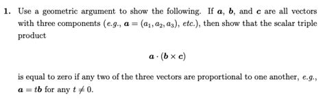 Solved Use A Geometric Argument To Show The Following If Chegg