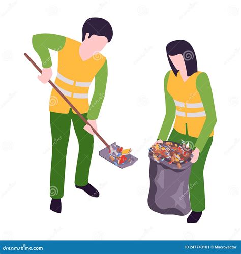 Garbage Cleanup Crew Composition Stock Illustration Illustration Of Urban Pollution 247743101
