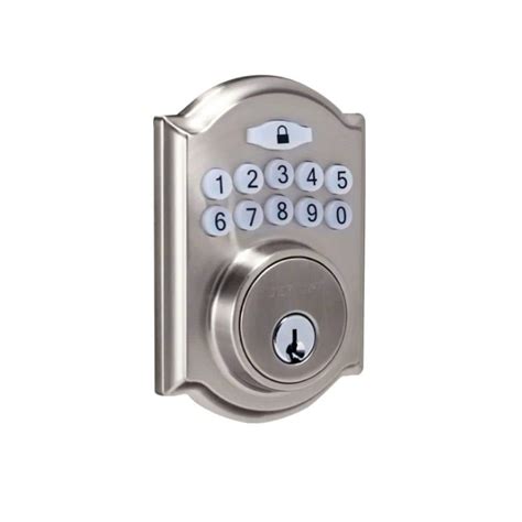 Defiant Castle Satin Nickel Single Cylinder Electronic Keypad Deadbolt