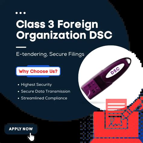 Foreign Organization Dsc Apply Now For Class 3 Dsc