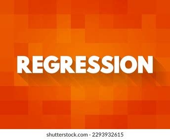 Regression Set Statistical Processes Text Concept Stock Vector Royalty Free