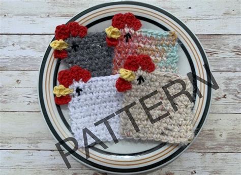 Crochet Pattern Chicken Kitchen Scrubby Crochet Pattern Chicken