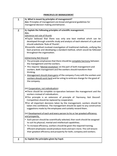 Principles of Management | PDF | Science | Employment