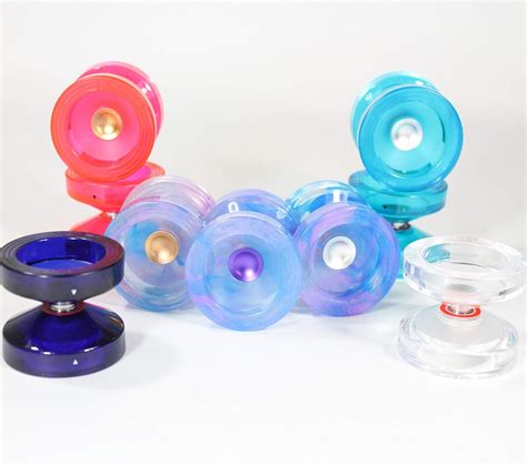 Yoyofactory Wedge Yo Yo Polycarbonate Evan Nagao Signature Fire Marble With Red Hub Yo