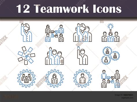 Teamwork Icon Set Vector And Photo Free Trial Bigstock