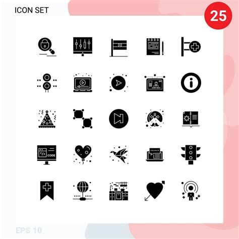 Set Of 25 Modern Ui Icons Symbols Signs For Plan Corporate Market
