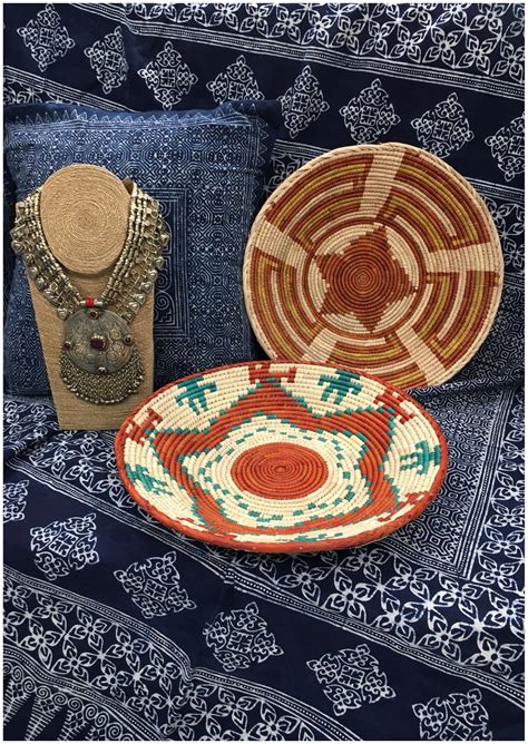 Indigo Lined Kuchi Jewellery And Stunning Baskets