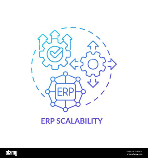 2d Gradient Erp Scalability Line Icon Concept Stock Vector Image And Art