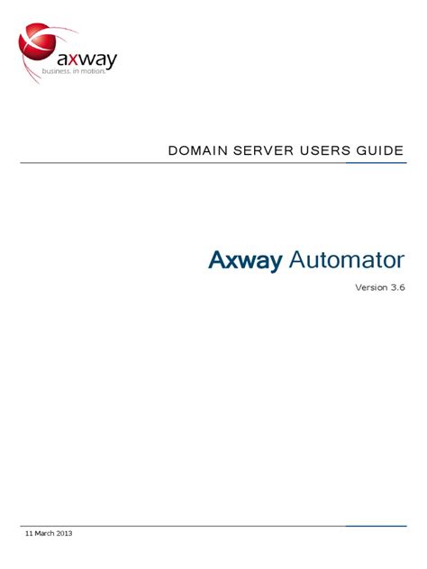 Automator 36x Domainserverusersguide Allos En Pdf Command Line