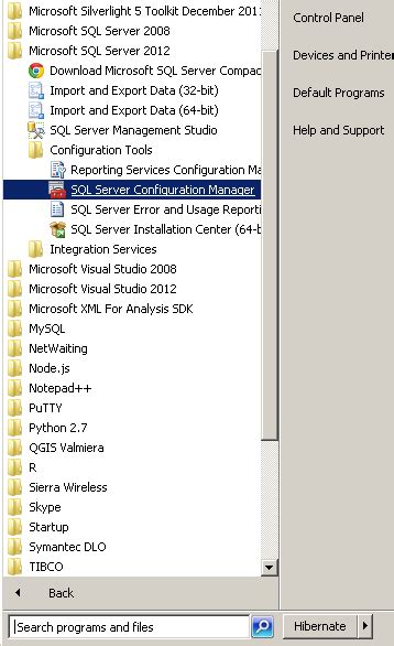 Spotfire SQL Server Enable TCP IP