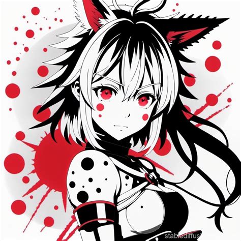 Astolfo In Monochrome With Red Accents Stable Diffusion Online