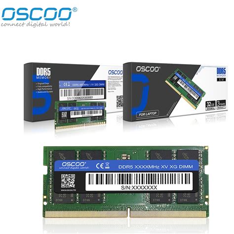 Oscoo Ddr5 For Laptop 4800mhz 5200mhz 5600mhz Sodimm 1 1v Non Ecc Sodimm 262 Pin Laptop Ram