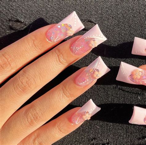 Duck Nails Flare Nails Unique Acrylic Nails Short Square Acrylic Nails