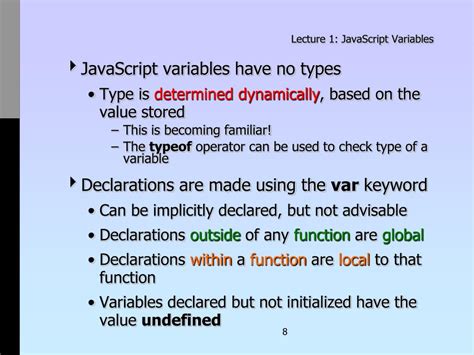 Ppt Lecture 1 Intro To Javascript Powerpoint Presentation Free