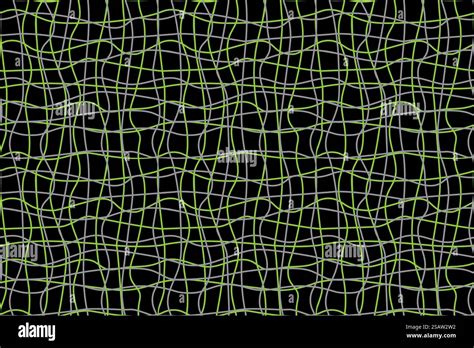 Abstract Confusing Lines Dark Seamless Pattern Vector Illustration