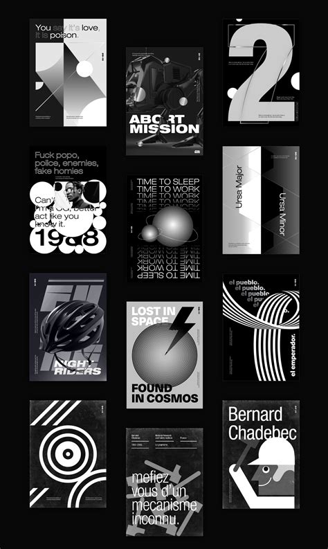 30 Black And White Posters On Behance