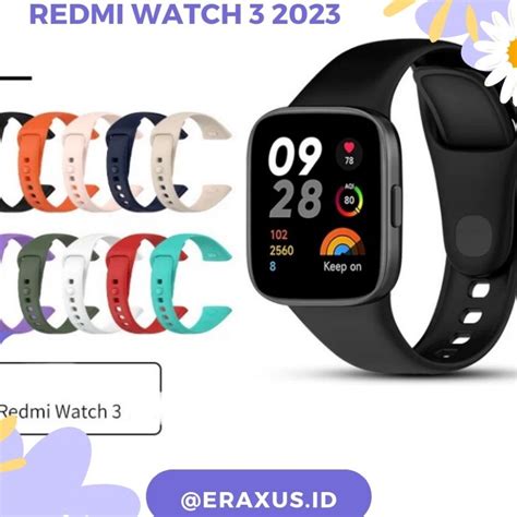 Jual BestSeller Eraxus Silicone Strap Xiaomi Redmi Watch 3 2023 Redmi Watch 3 Active