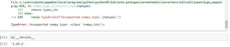 Raise Typeerrorunsupported Numpy Type S Nptype Typeerror Unsupported Numpy Type