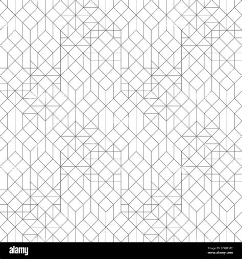 Vector Seamless Pattern Modern Stylish Texture With Thin Lines Which Form Regularly Repeating