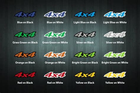 4x4 Size Stickers