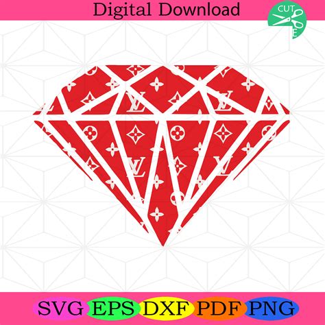 Lv Red Diamond Logo Svg Lv Diamond Logo Svg Louis Vuitton Svg