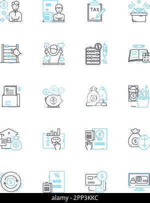 Agile Method Linear Icons Set Iterative Scrum Collaboration