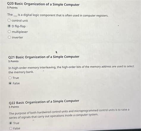Solved Q23 Basic Organization Of A Simple Computer 5 Points