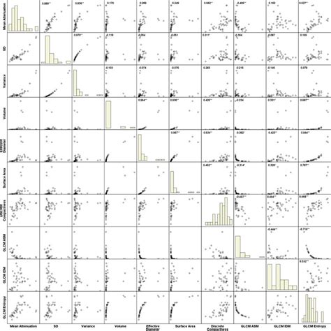 Correlation Matrix Of Texture Features The Correlation Matrix Was Download Scientific Diagram