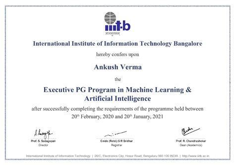 Machine Learning And Artificial Intelligence Executive Pgp In Aiml