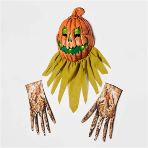 Adult Light Up Jack O Lantern Halloween Costume Accessory Set Hyde