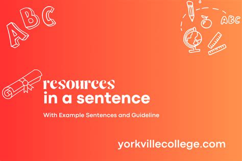 How To Use Resources In A Sentence Easy Examples