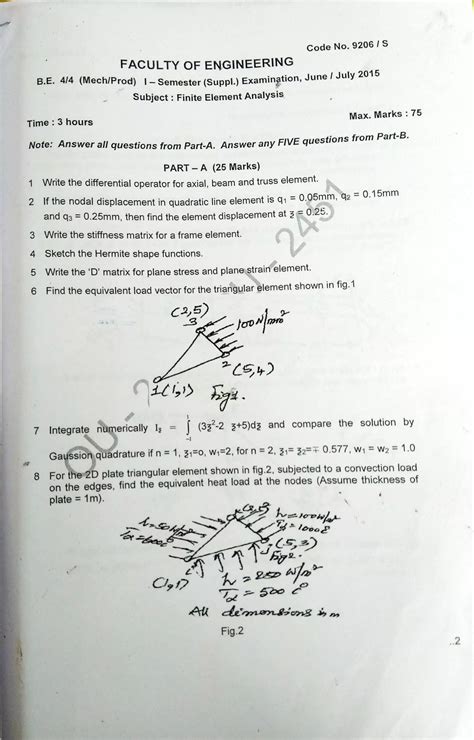 Finite Element Method Question Pap 1pdf