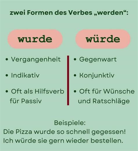 Wurde Würde Deutsch Viel Spass