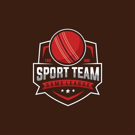 크리켓 스포츠 벡터 템플릿입니다 배지 엠블럼 패치 스타일의 스포츠 공 그래픽 그림 프리미엄 벡터