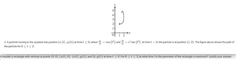 Solved A Particle Moving In The Xy Plane Has Position Chegg