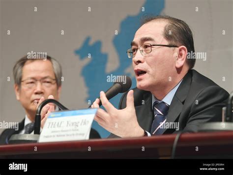 Thae Yong Ho R A High Profile North Korean Defector Attends An