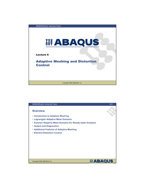 Adaptive Meshing And Distortion Control