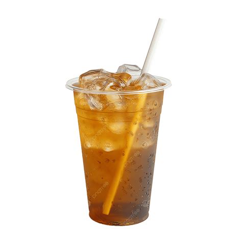 Iced Tea In Plastic Cup With Straw Refreshing Drink Clipart Iced Tea