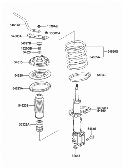 54610 2e100 Genuine Hyundai Insulator Assembly Strut