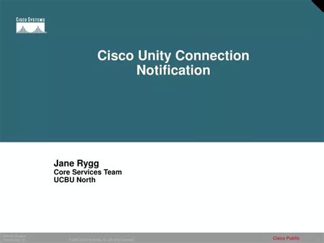 Ppt Cisco Unity Connection Notification Powerpoint Presentation Free