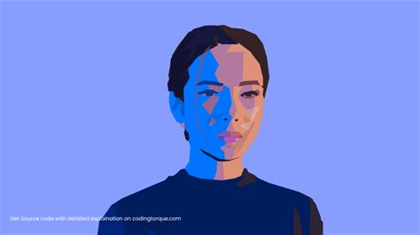 Woman Illustration Using HTML And CSS Coding Torque