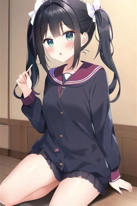 Novelai 트윈 테일 아름다운 소녀 일러스트레이션 무료 Ai 이미지비디오 프롬프트 생성기